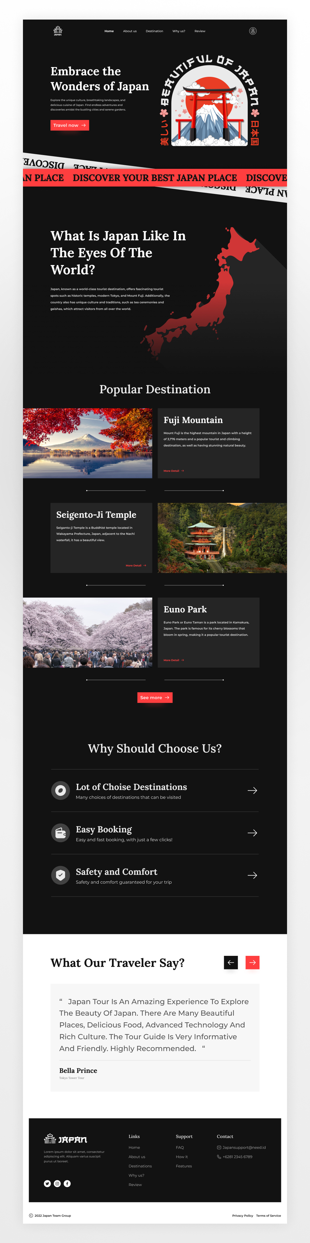 Japan Tour Website Design Concept by Arya 🐨 on Dribbble