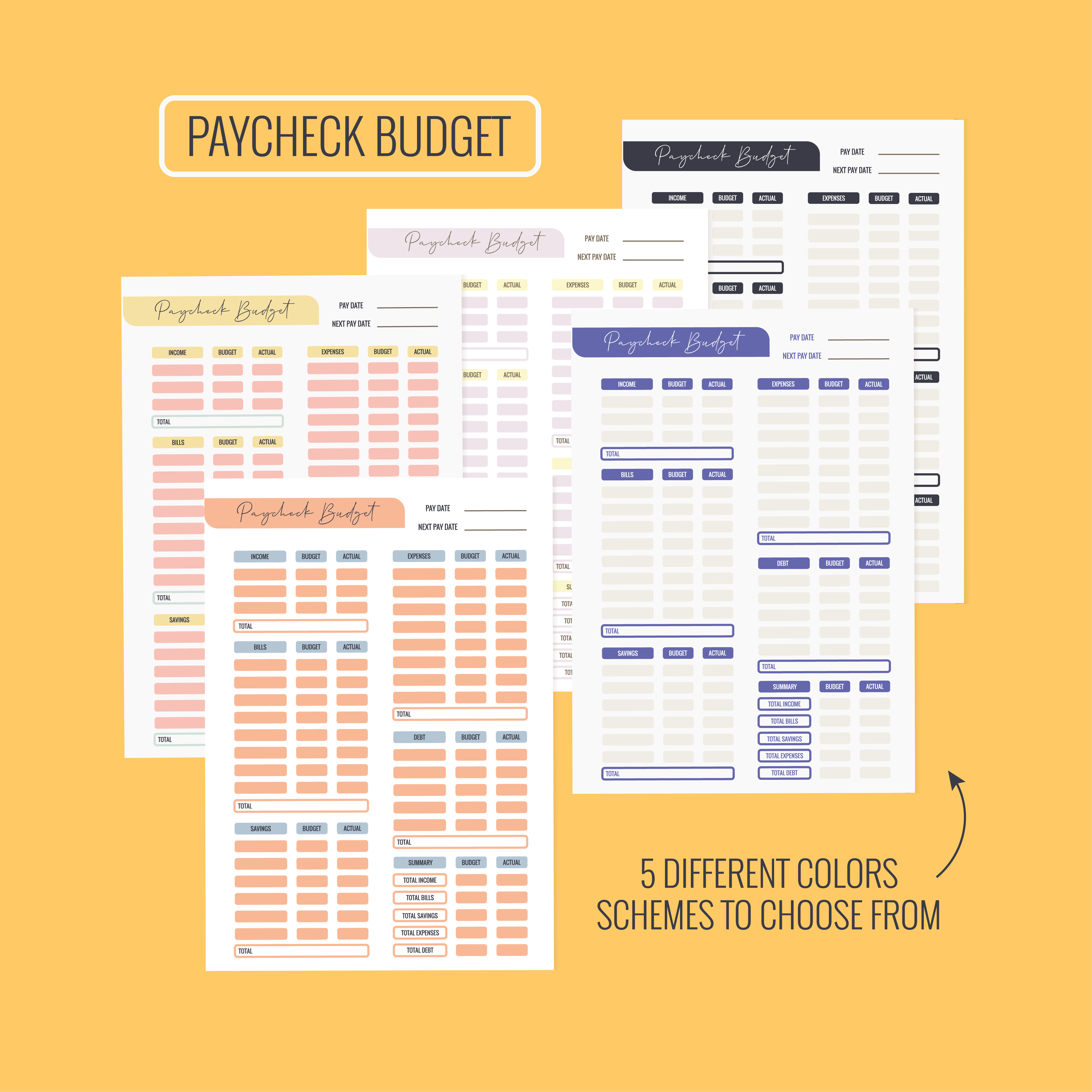 Paycheck Budget Overview Template Design by Vidana Travian on Dribbble