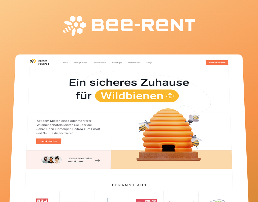 Bee-Rent | Landing Page by Cuong Huy Le Nguyen on Dribbble