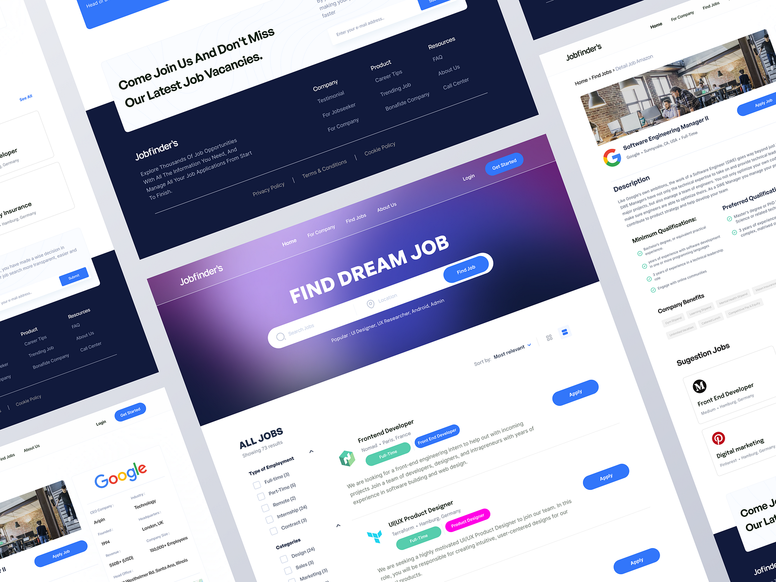 Jobfinder's - Detail Job Page by Aryo Romadhon for Enver Studio on Dribbble