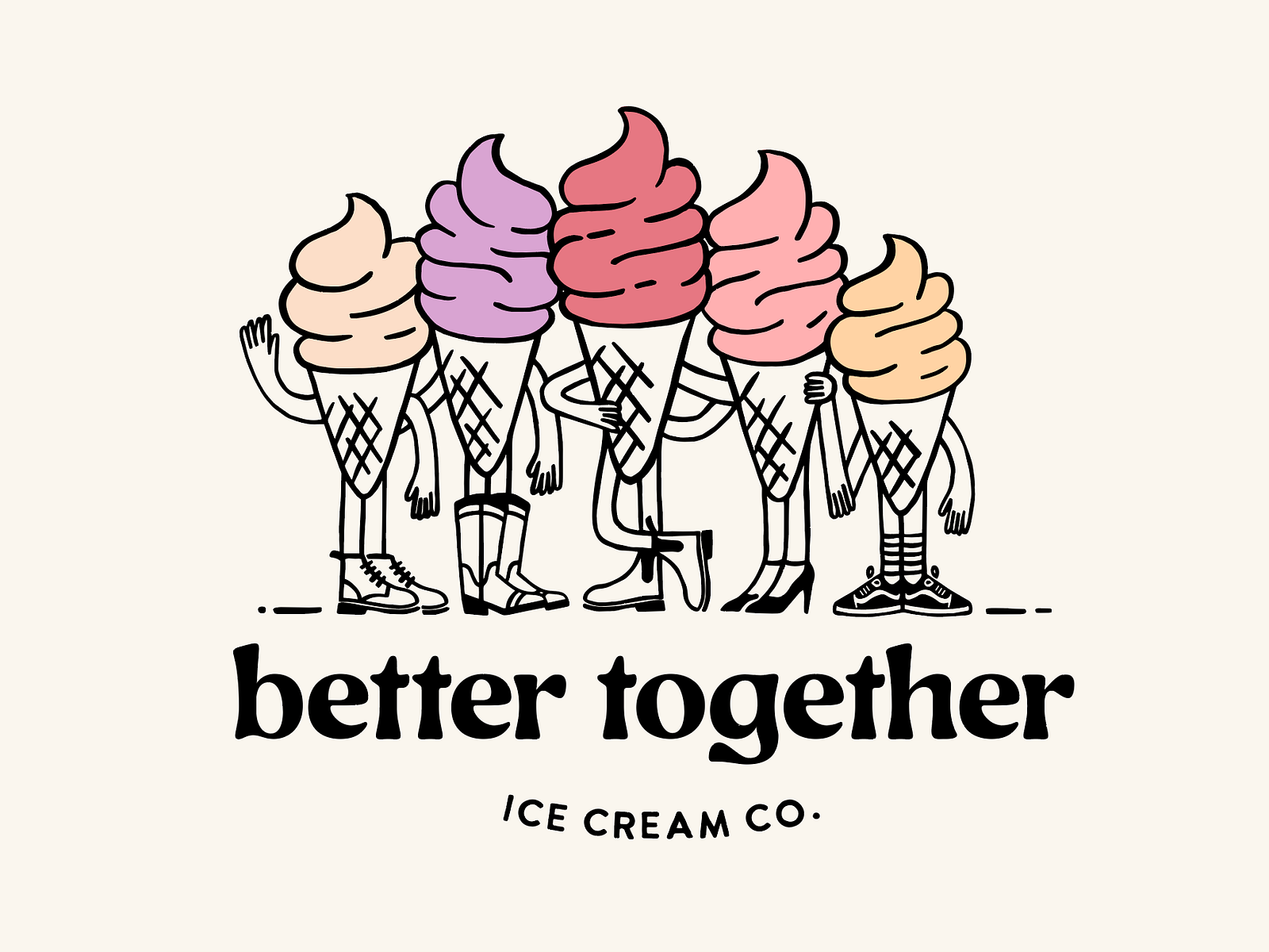 Better Together Ice Cream Co by Rachel Kick on Dribbble