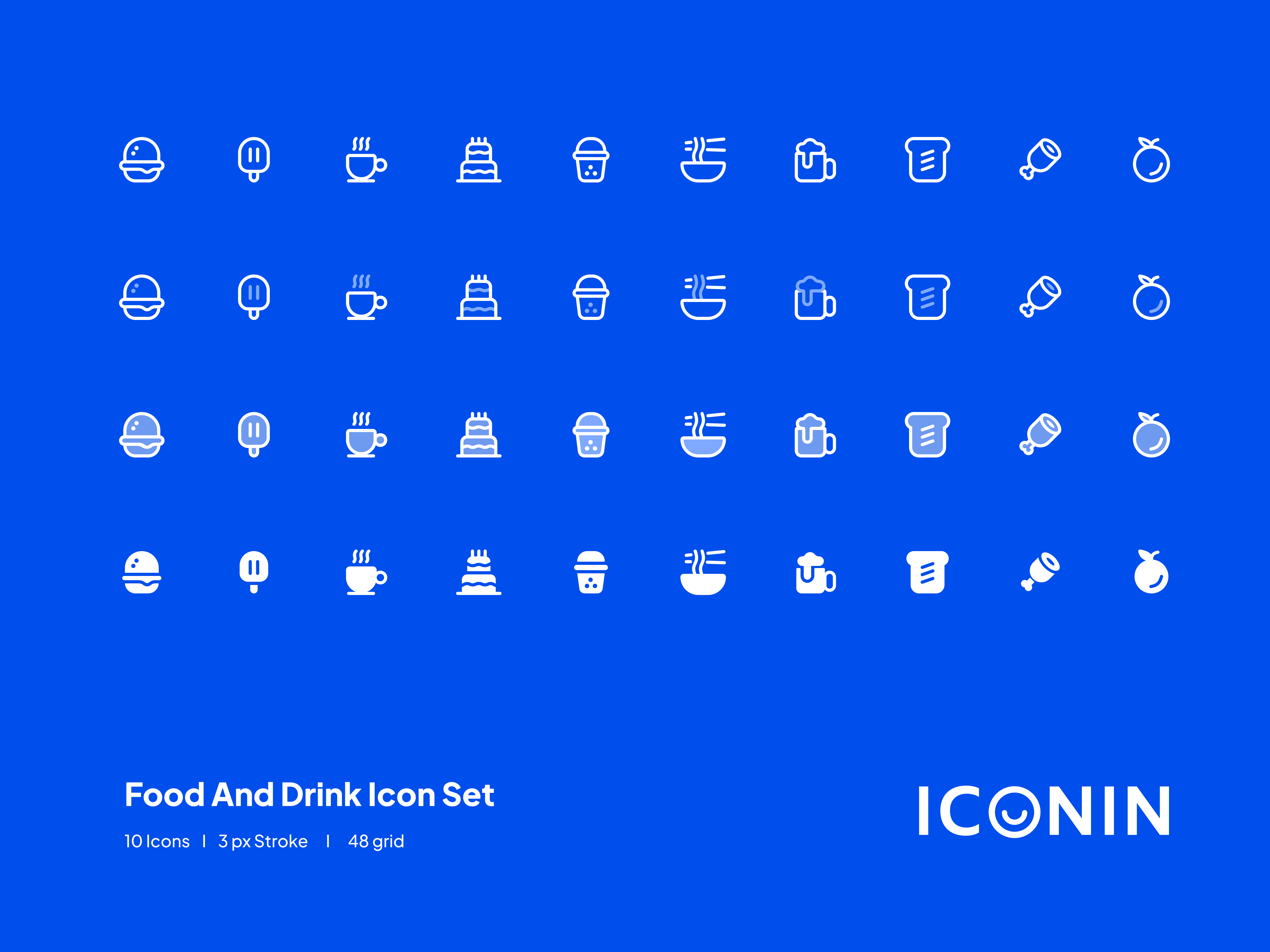 Iconin : Food And Drink Icon Set by Rizky Ramadhana 🌵 on Dribbble