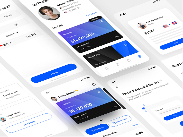 Remittance - Remittance Mobile App UI Kit by Nija Design for Nija Works on Dribbble