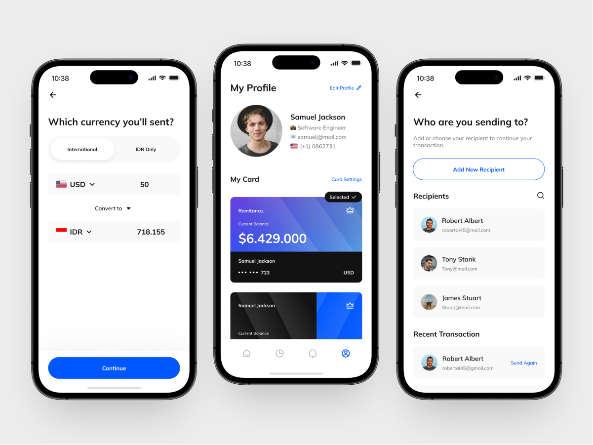 Remittance - Remittance Mobile App UI Kit by Nija Design for Nija Works ...