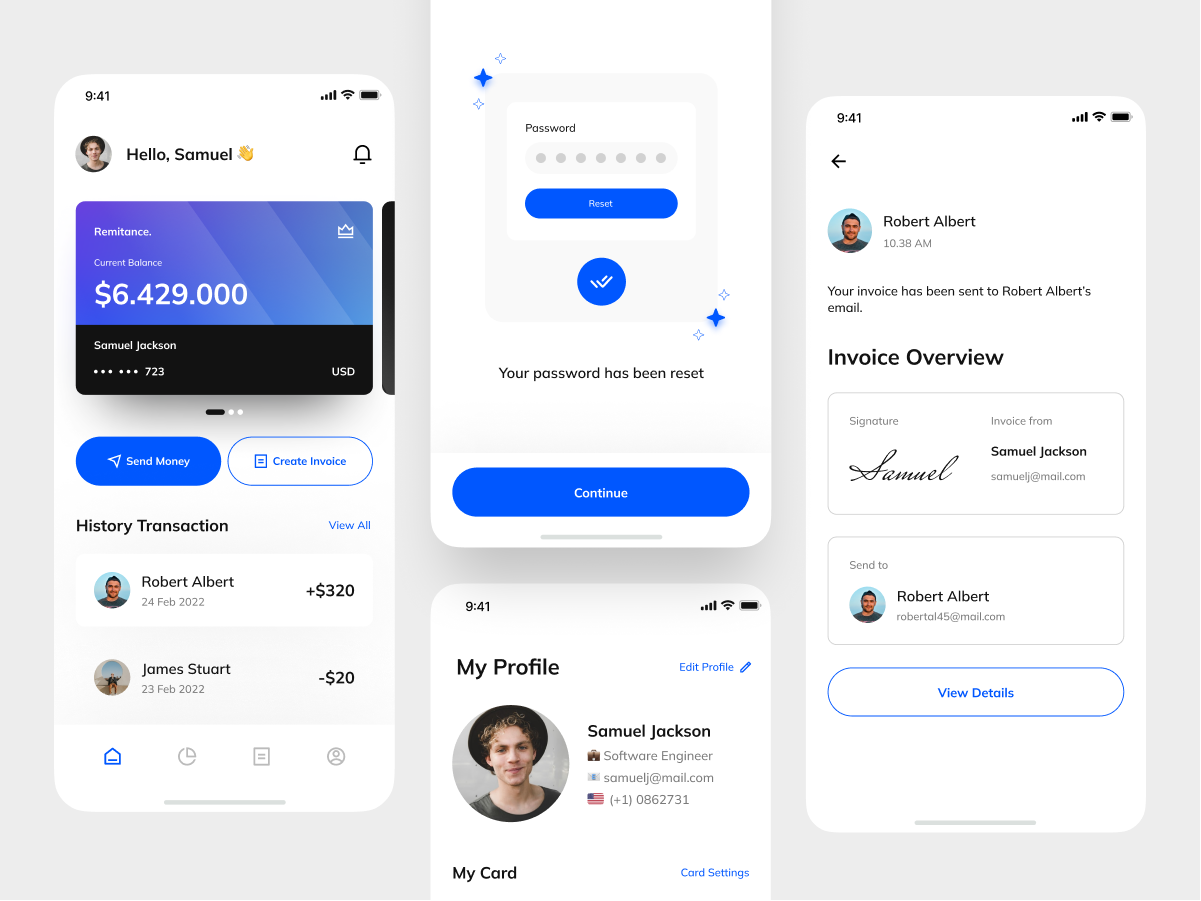 Remittance - Remittance Mobile App UI Kit by Nija Design for Nija Works on Dribbble