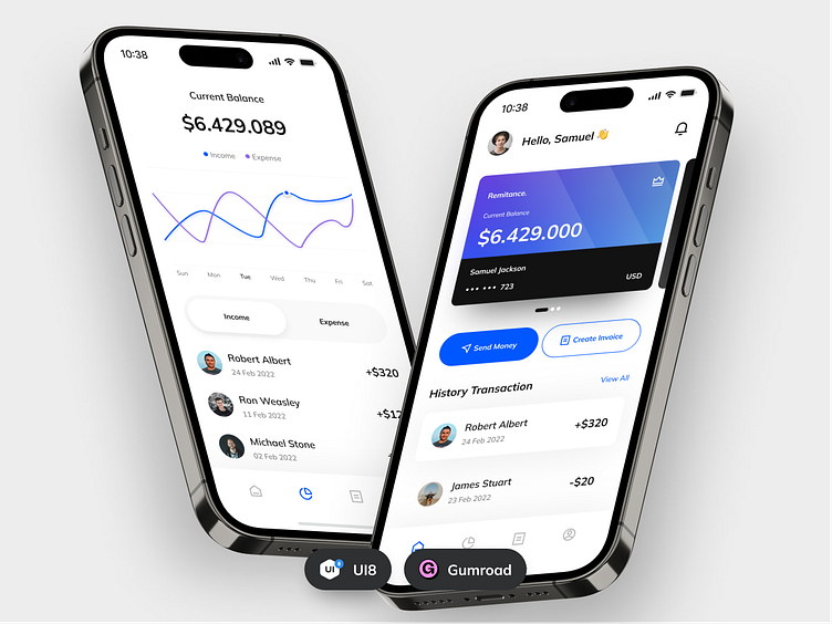 Remittance - Remittance Mobile App UI Kit by Nija Design for Nija Works on Dribbble