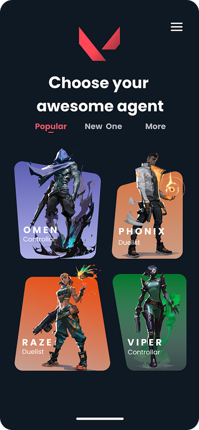 VALORANT MOBILE UI DESIGN by GAUTAM on Dribbble