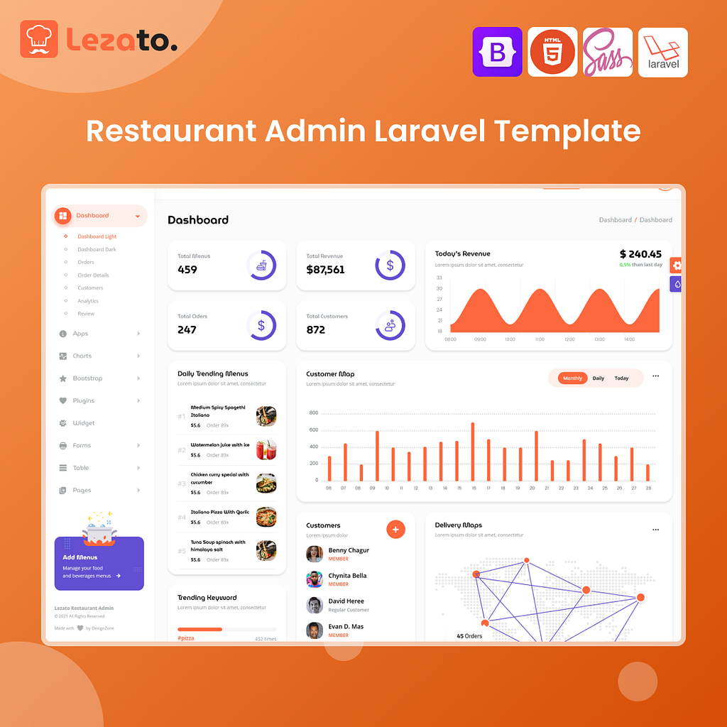 Lezato - Restaurant Food Laravel Admin Dashboard Template by Rahul Dev ...