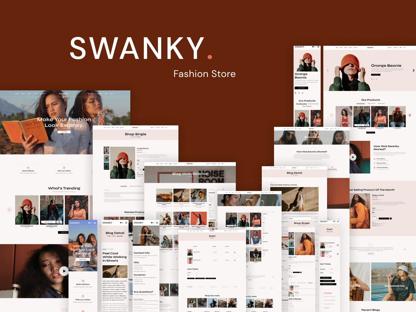 Swanky – Free Fashion Store Figma eCommerce Website Template by ...