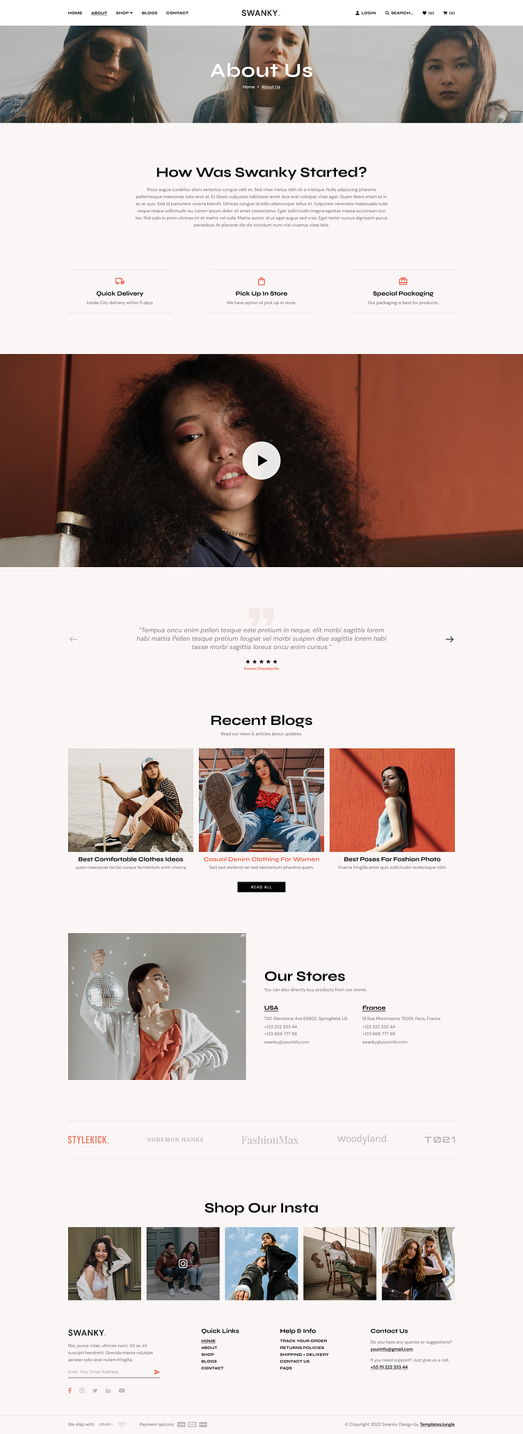 Swanky – Free Fashion Store Figma eCommerce Website Template by ...