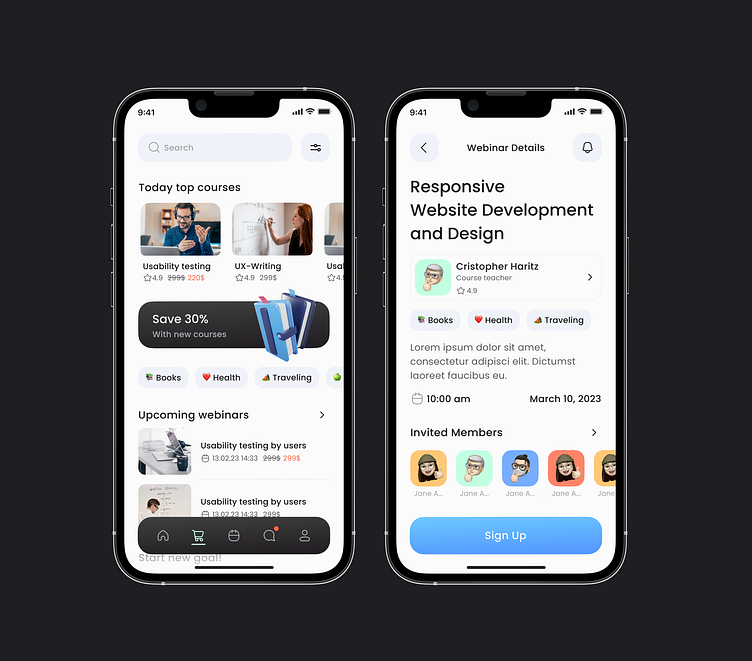 Ed Tech App Ui Kit 2 0 5 By Kirill Lipovoi On Dribbble