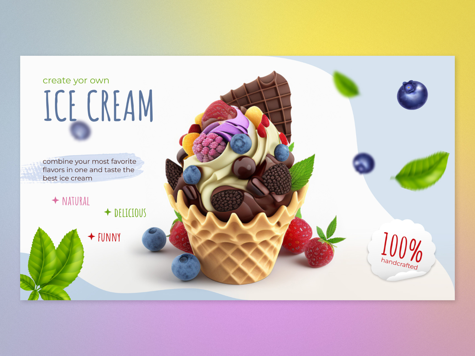 Ice Cream Banner by Anna Savchenko 🇺🇦 on Dribbble
