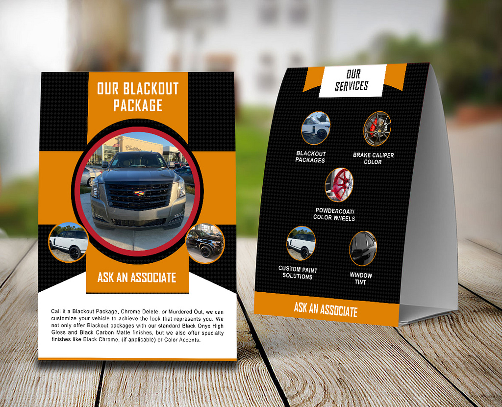 Modern Table Tent Brochure Design by Md. Shajedul Haque Rana on Dribbble
