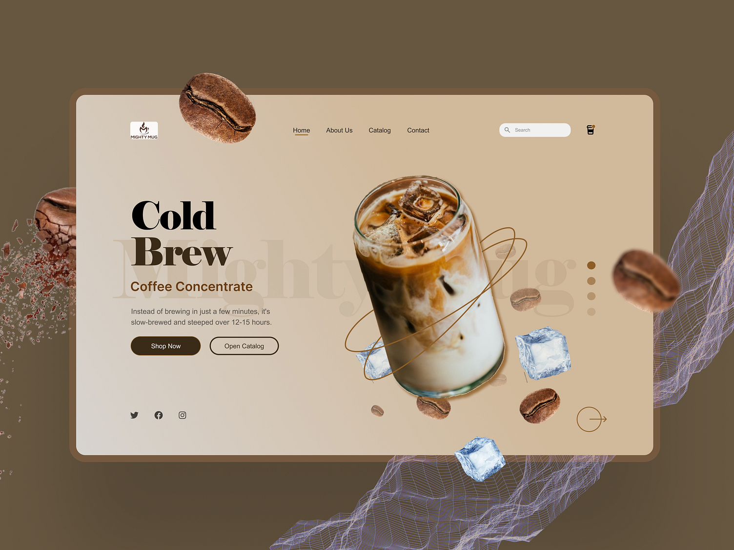 Web design Main page of Landing by Malika on Dribbble