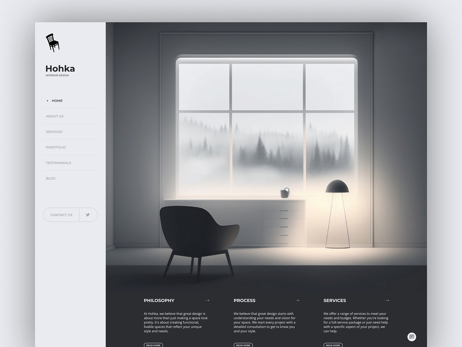 Hohka - Clean, Modern, and Cozy Interior Design Website by Ace on Dribbble