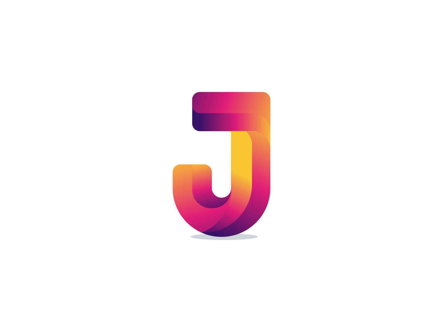 J colorful logo by Kareem Alaa on Dribbble