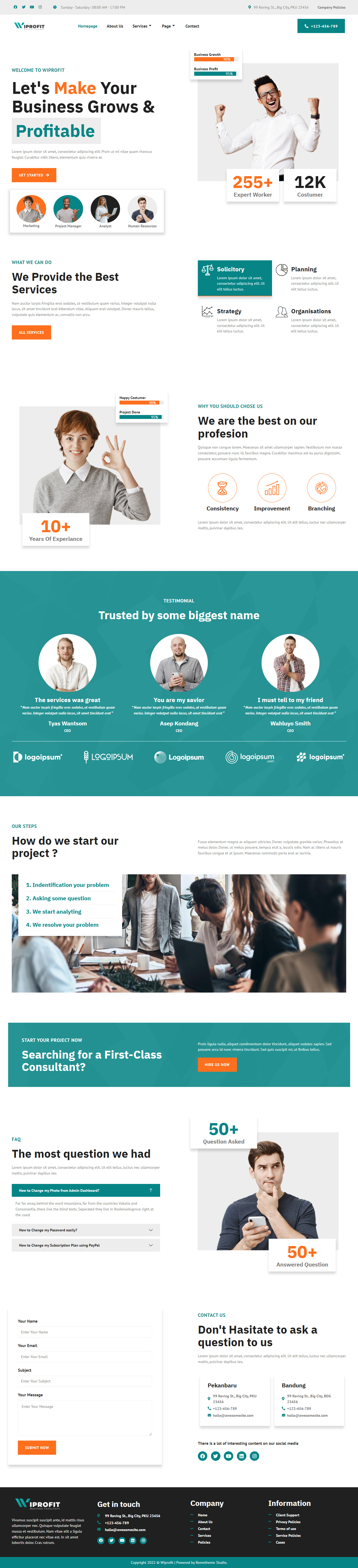 Consultancy Website - WordPress Website by AB Oassey on Dribbble