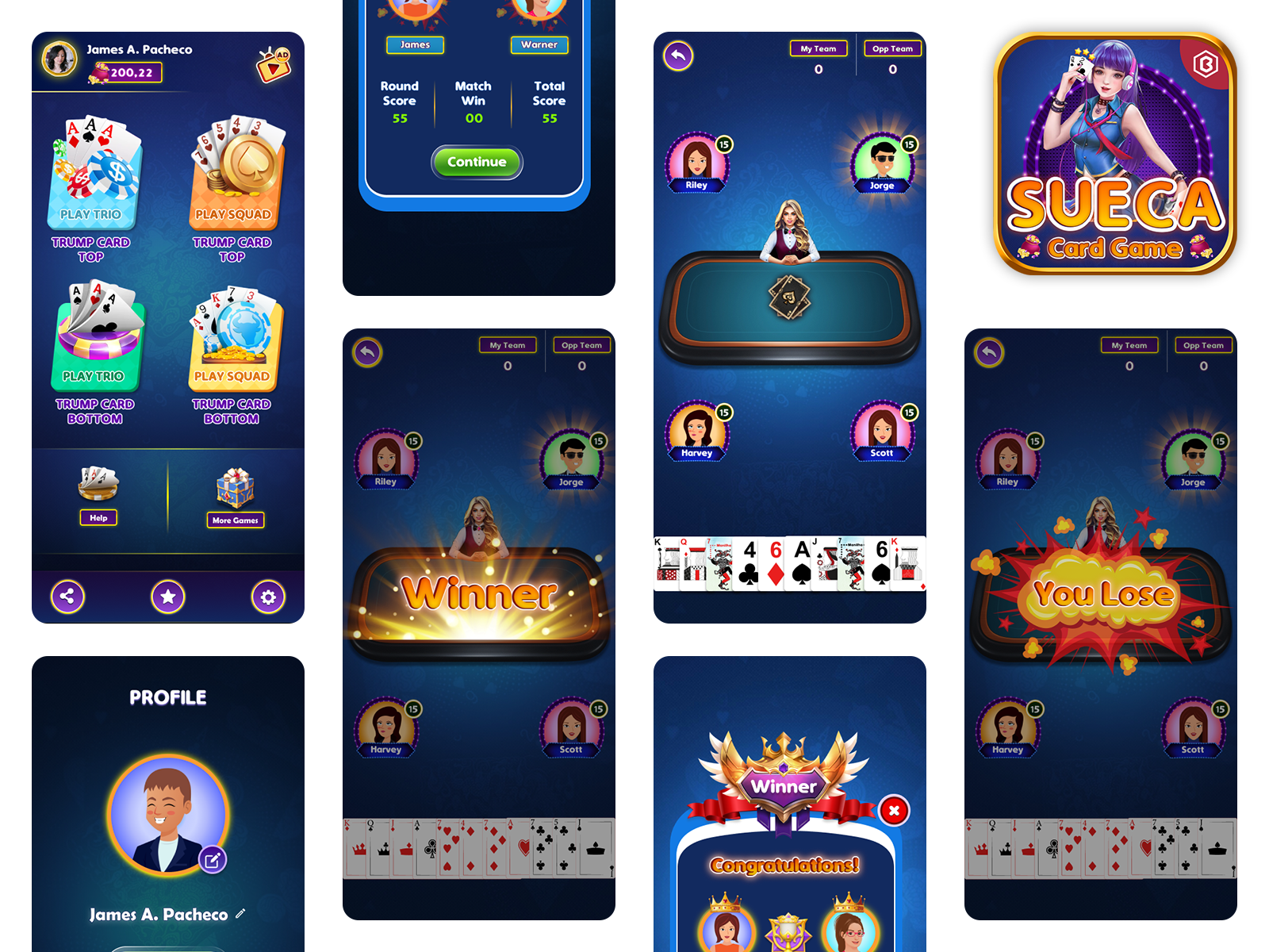Sueca Card Game UI Kit by Bitrix Infotech Pvt Ltd on Dribbble