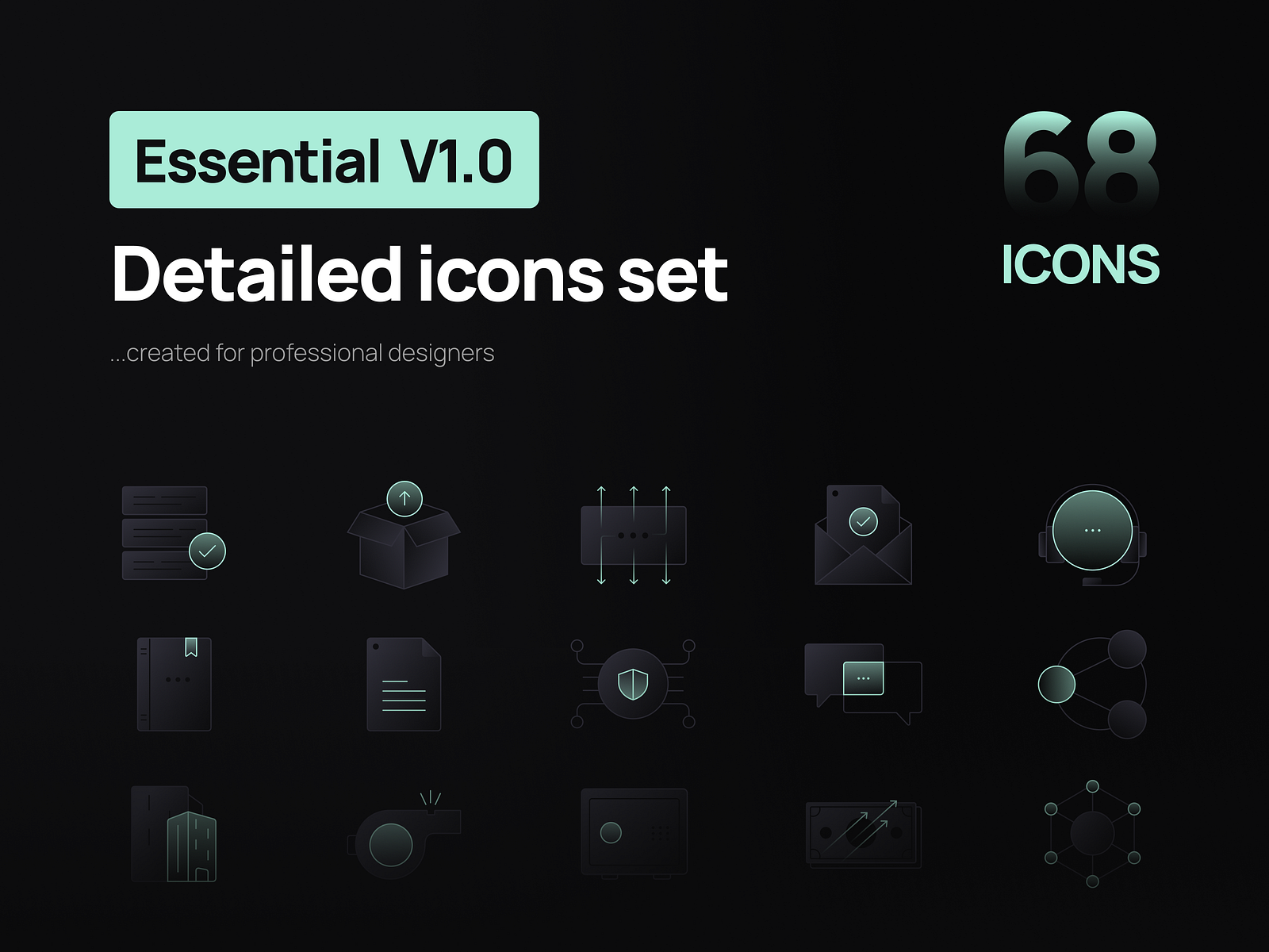 Free Essential V1.0 / Detailed Icons Set by Vlad Udovenko on Dribbble