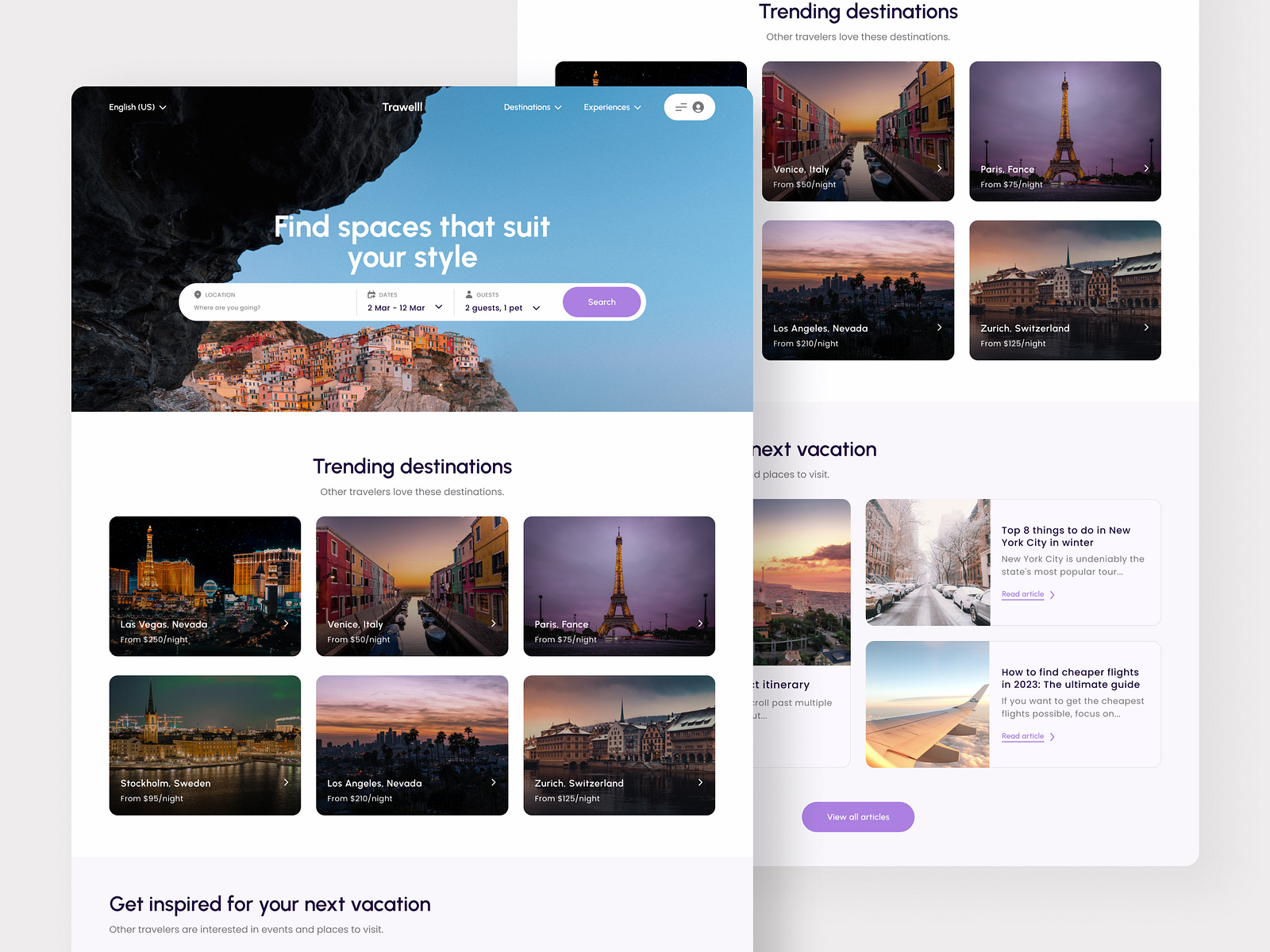 Concept Design For Travel Agency by Madalina Cristea on Dribbble