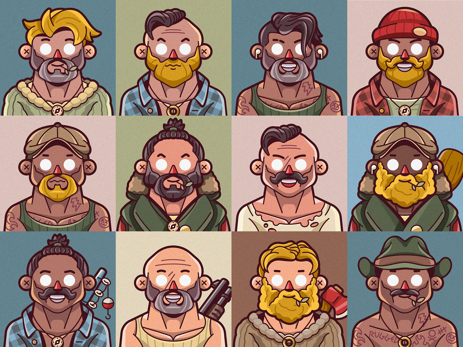 2D NFT Character Design Illustrations, Crypto Art Collection by Mark ...