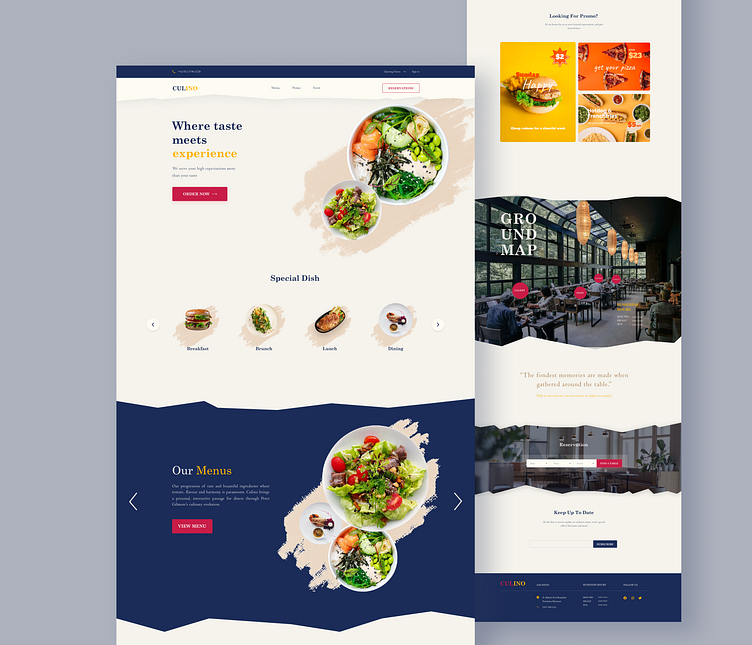 Restaurant Landing Page by Joviass on Dribbble