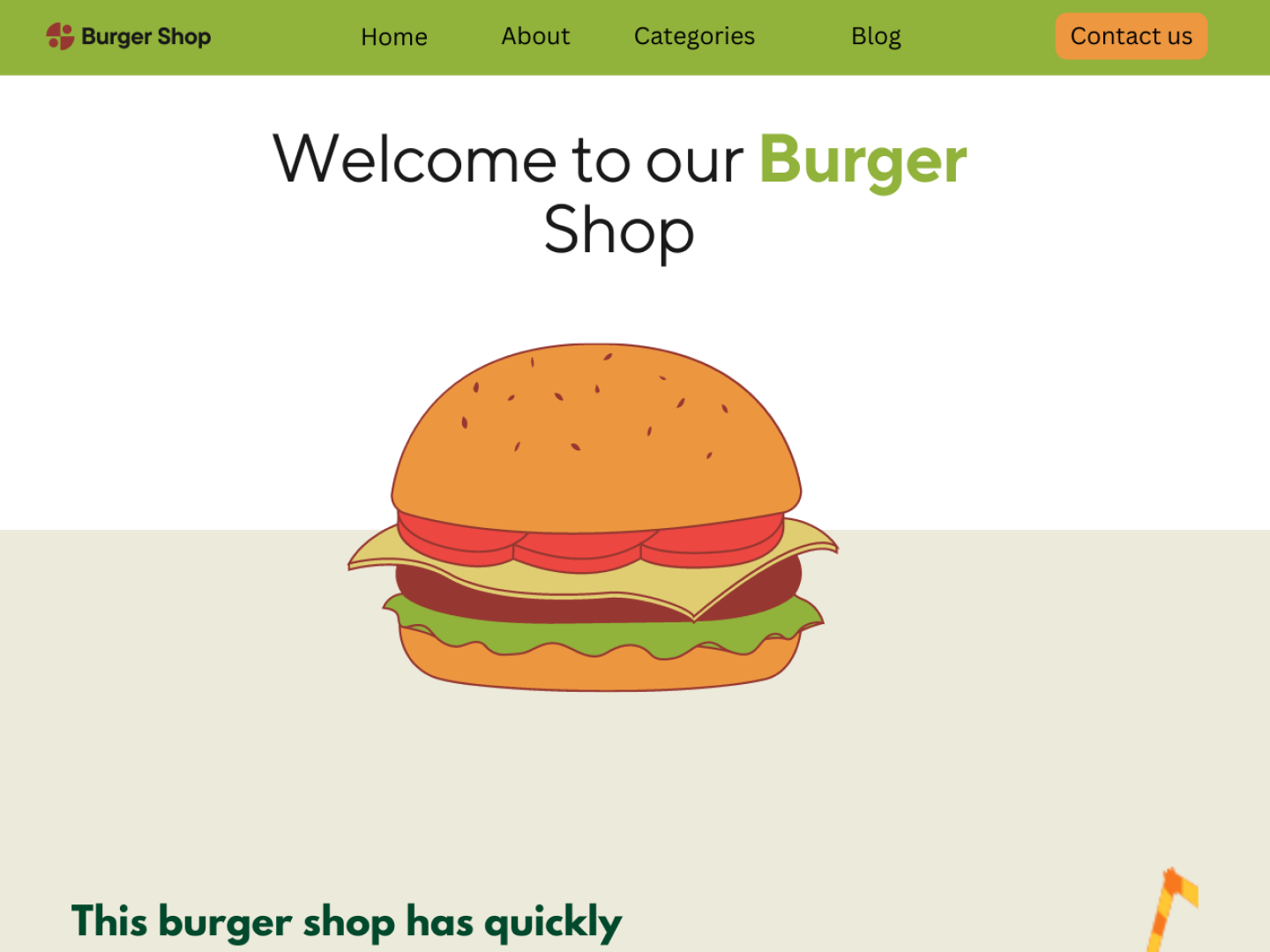 Burger Shop Website by Jagroop on Dribbble