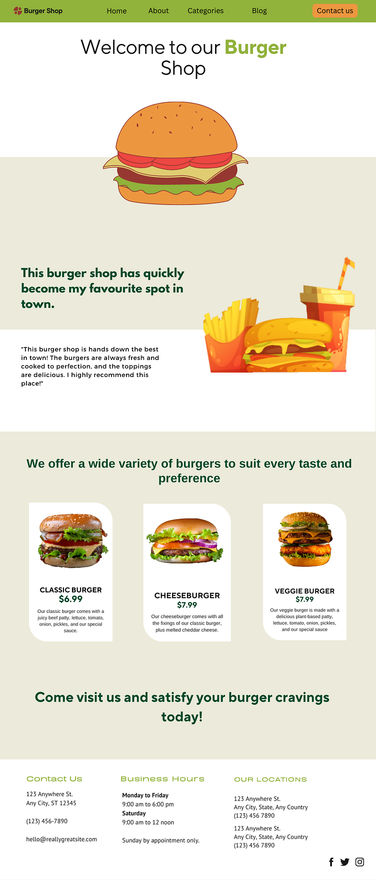 Burger Shop Website by Jagroop on Dribbble