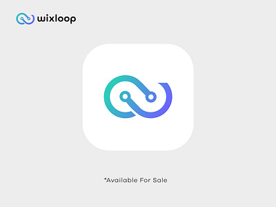 w letter technology logo design- loop, tech logos, app icon by Masum ...
