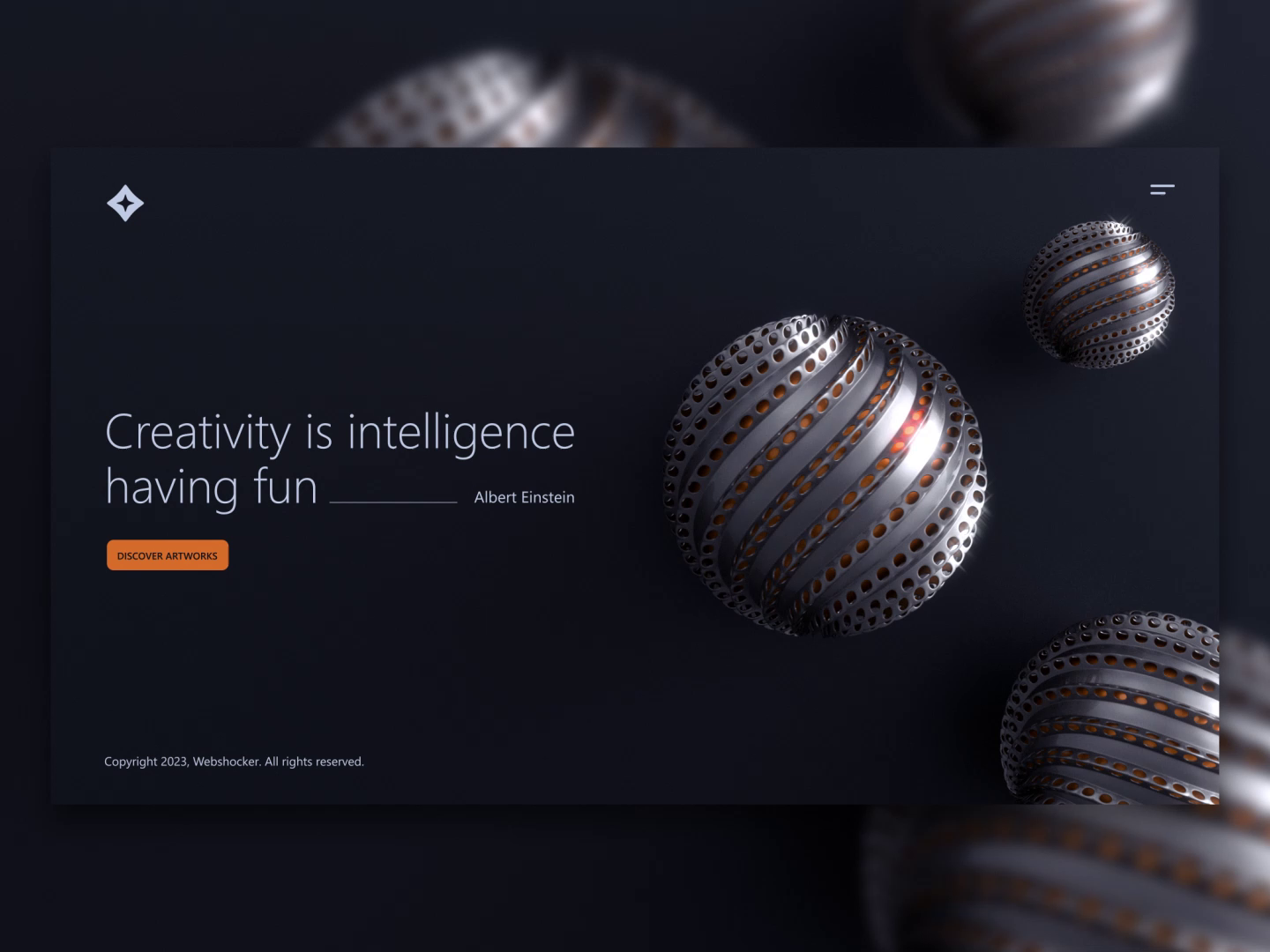 Spheres - website cover by Webshocker - Matjaz Valentar on Dribbble