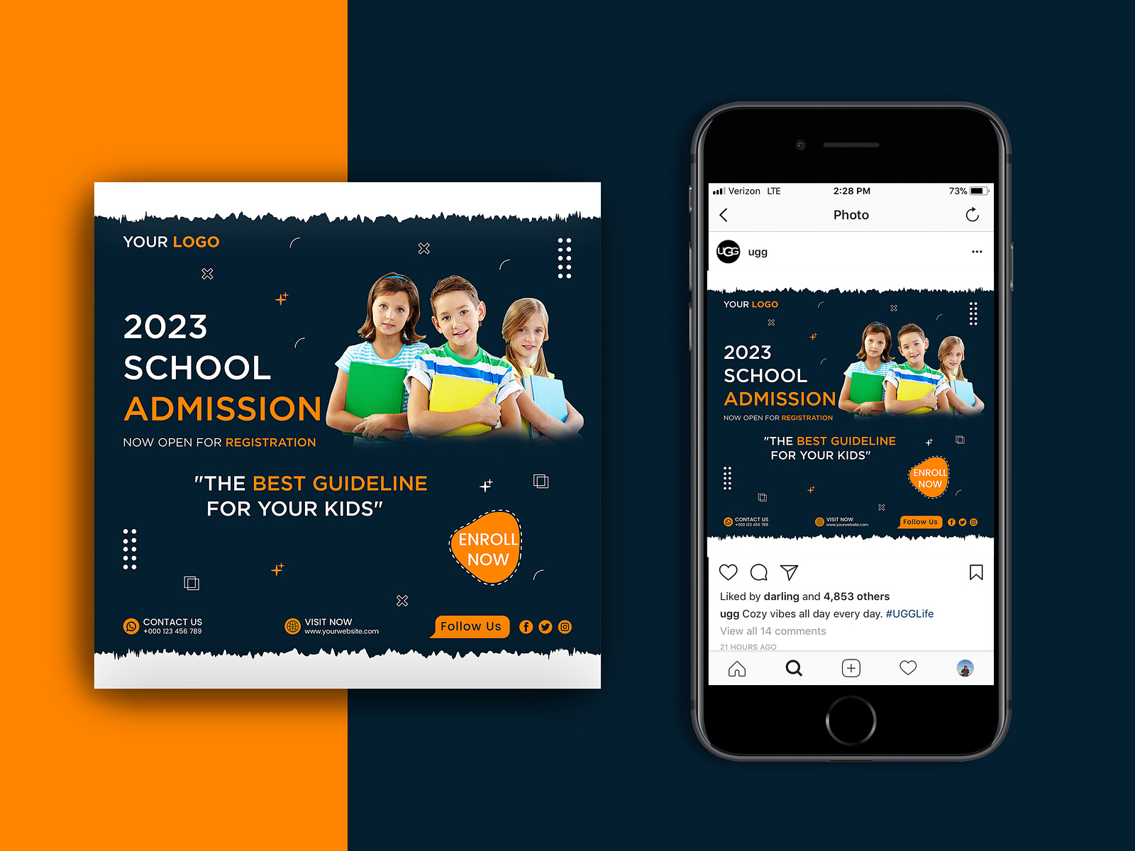 School Admission Social Media Post Design By Shahriar Hossain Rakib On school-admission-social-media-post-design-by-shahriar-hossain-rakib-on