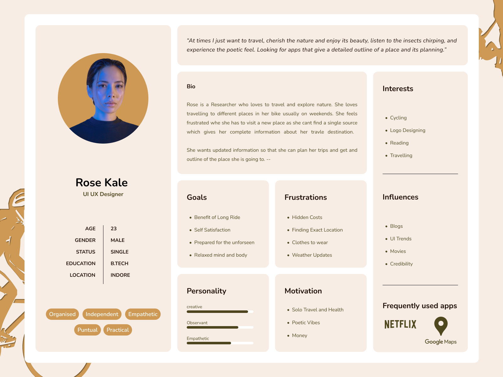 Personal Profile Ui Design by Raj Singh on Dribbble