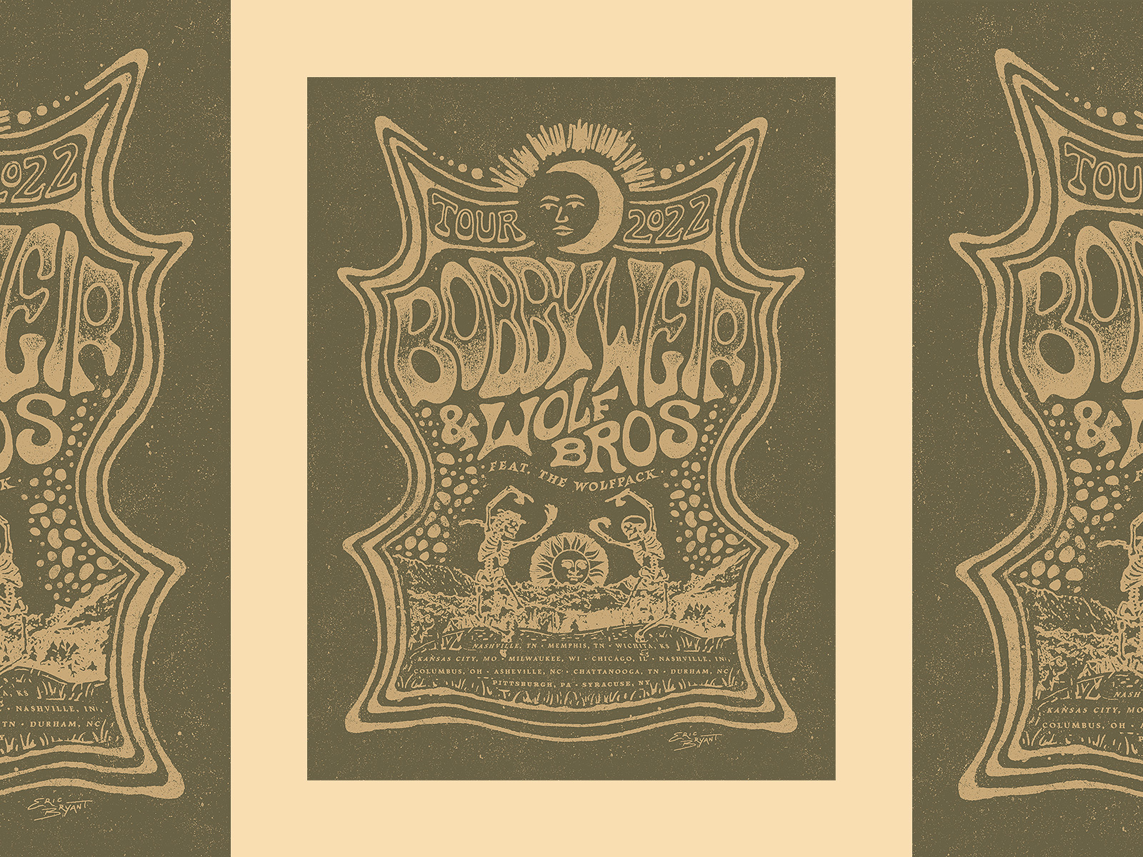 Bobby Weir & Wolf Bros Tour Poster by Eric Bryant on Dribbble