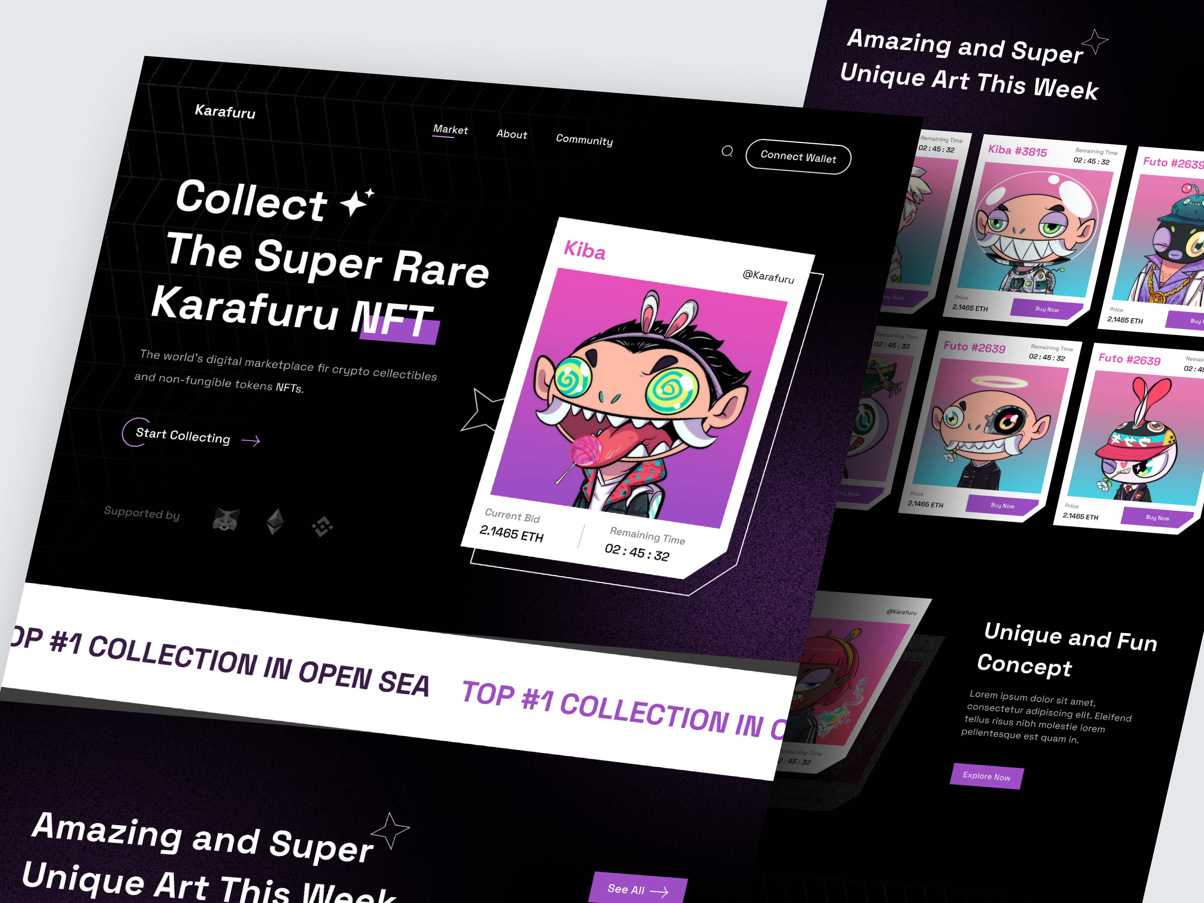 Karafuru NFT - Landing Page by Rijal on Dribbble