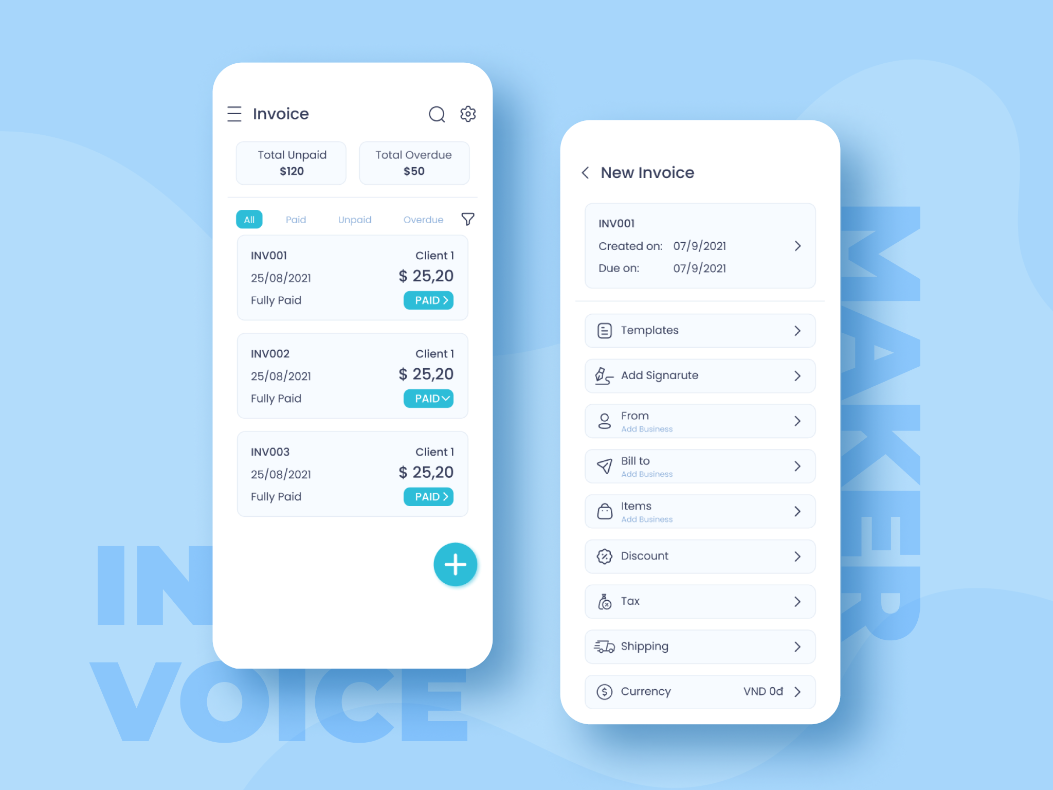 Invoice Maker App Concept by Ngan Vu on Dribbble