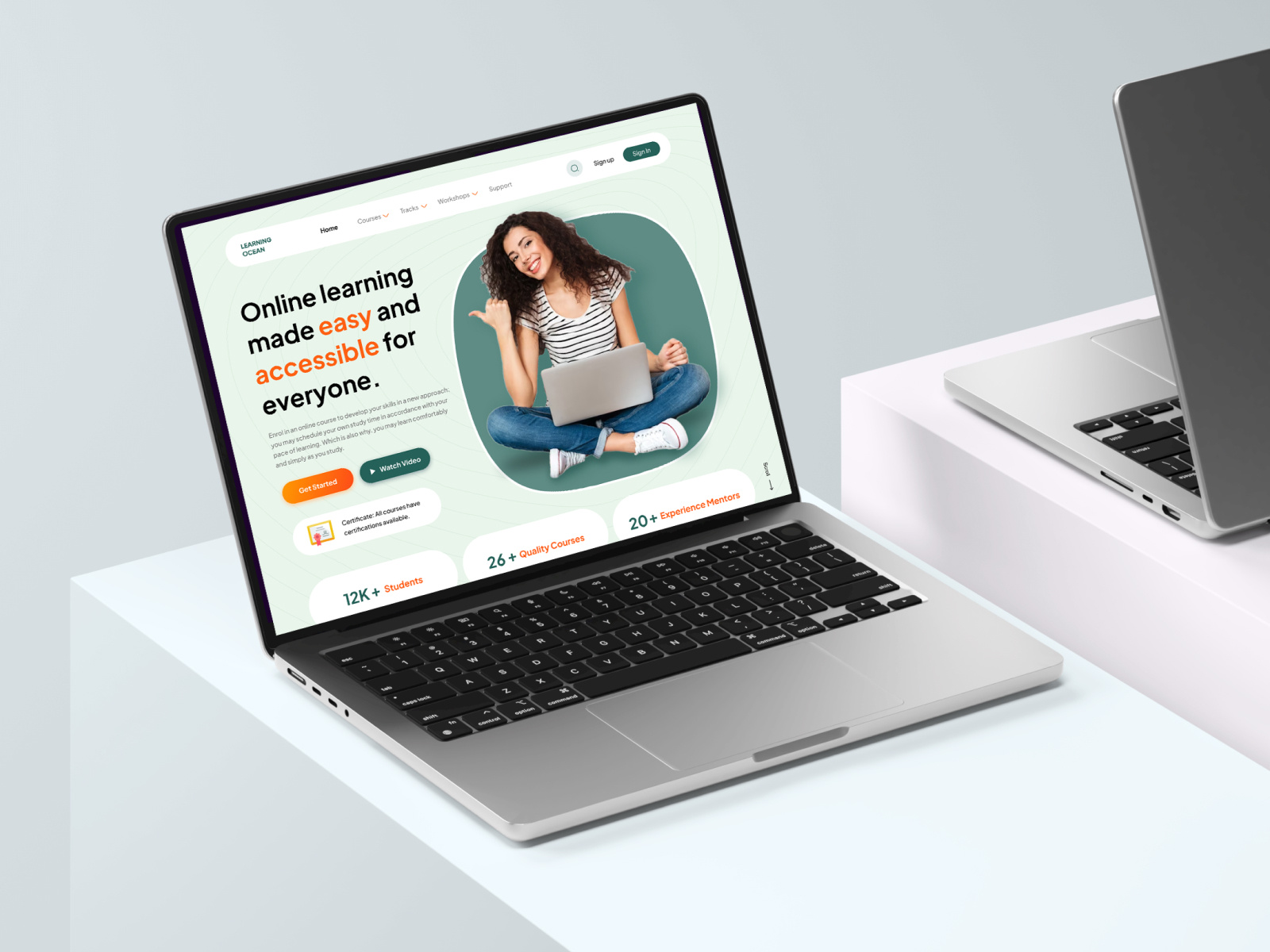 E-learning web header by Keyur Payghode ️ on Dribbble