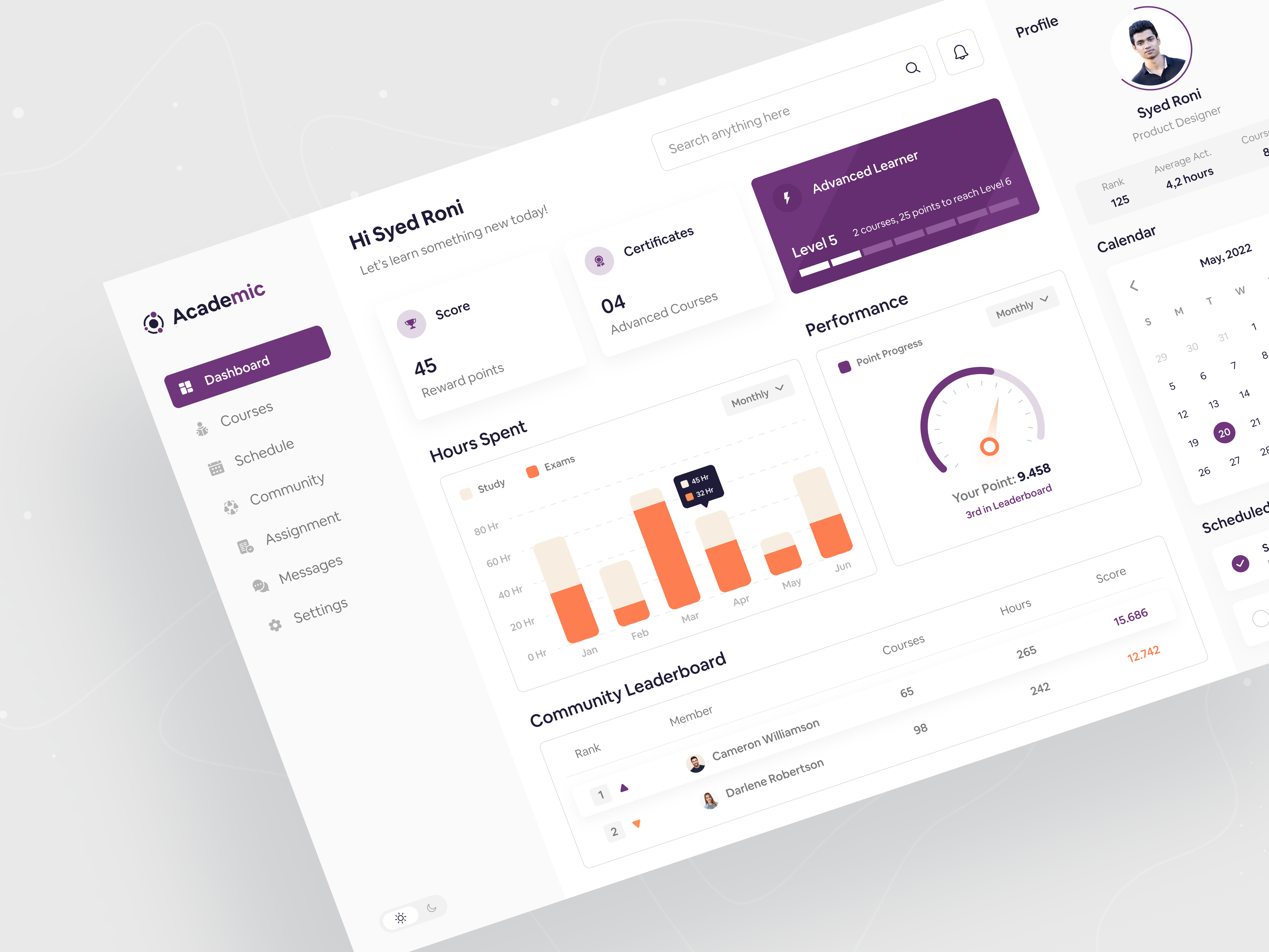 Academic - Course Management Dashboard by Syed Mahedi Hasan Roni for UI ...