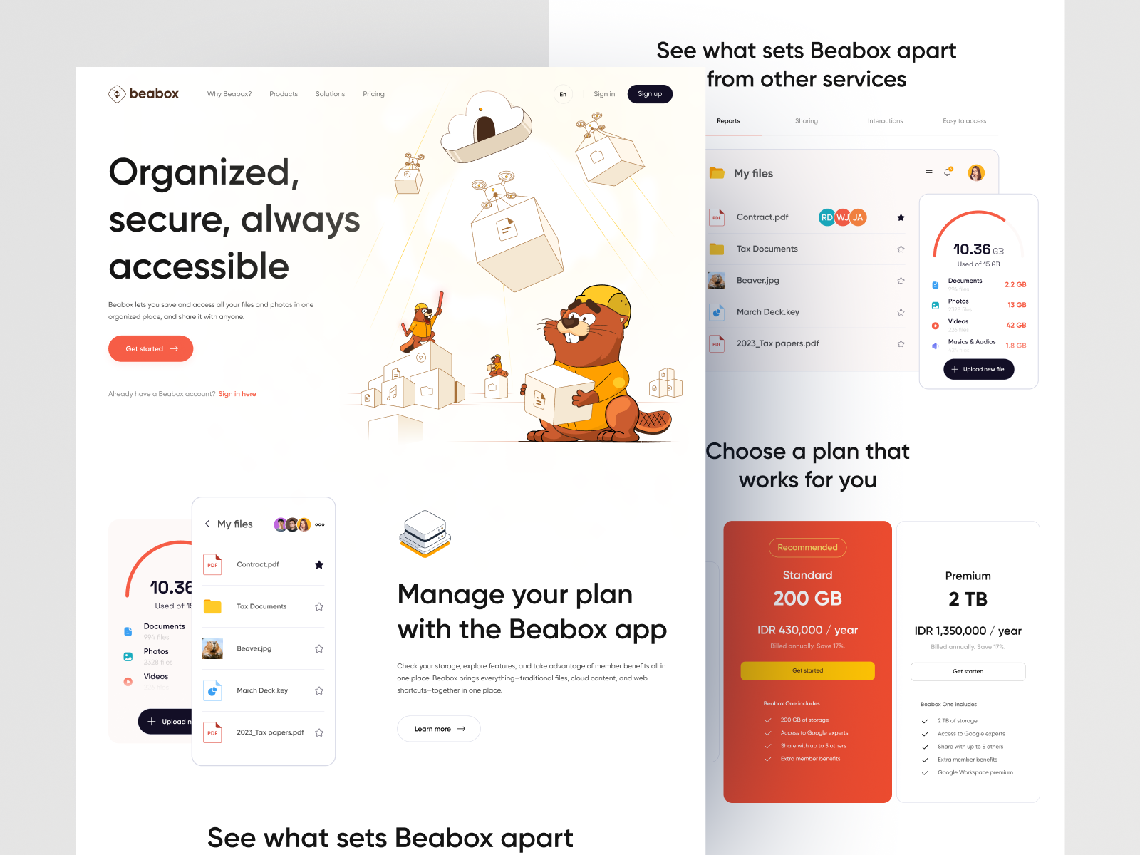Beabox: Cloud Storage Platform by Hyperfantasy on Dribbble