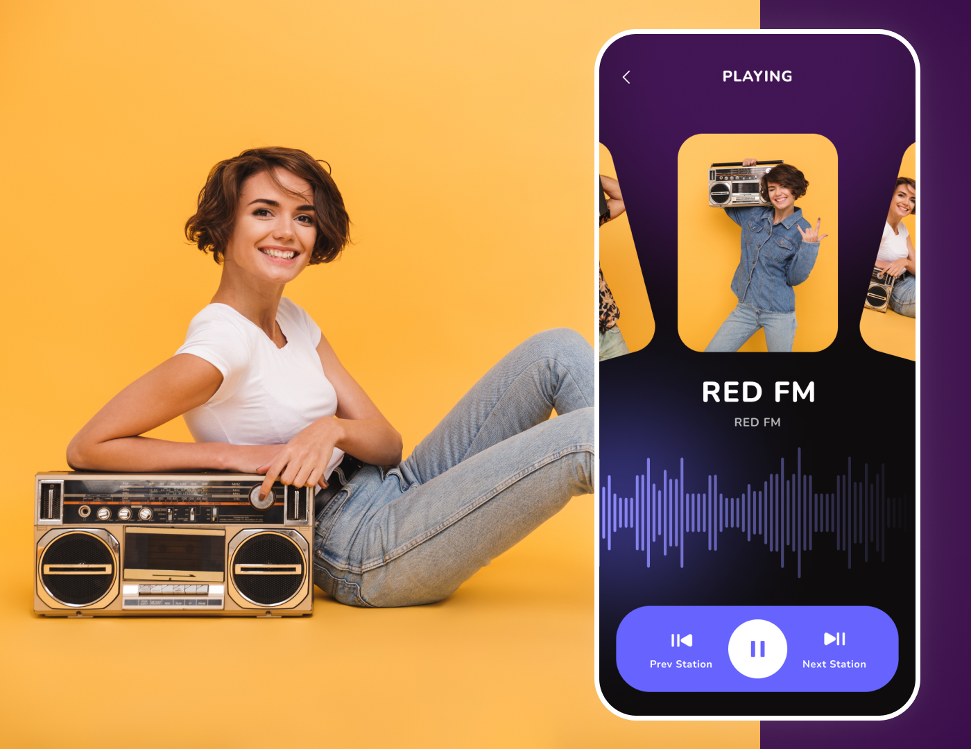 Radio Player App Design by iCoderz Solutions on Dribbble
