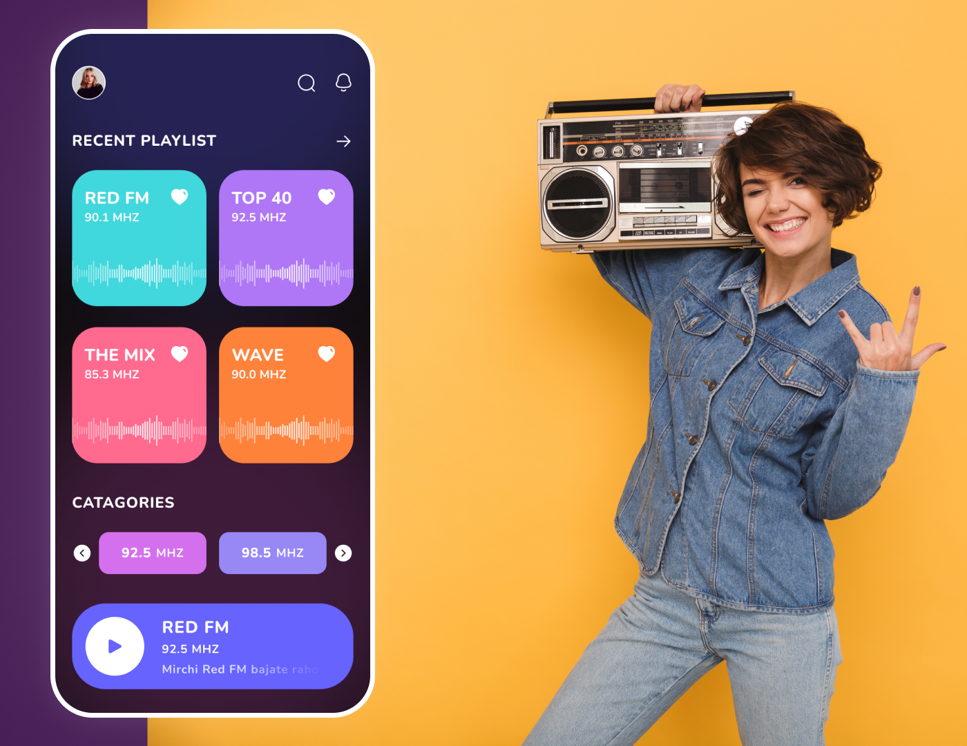 Radio Player App Design by iCoderz Solutions on Dribbble