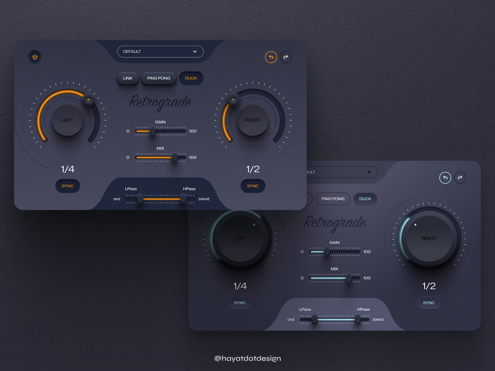 Audio plugin UI designs by Hayat Tamboli on Dribbble