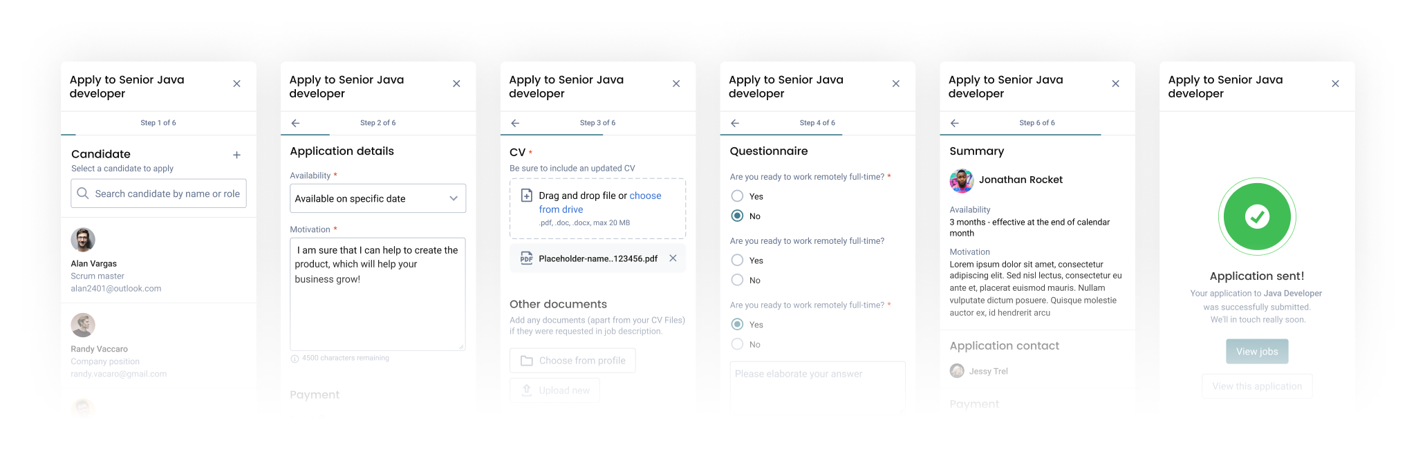Redesign Job Application Process by Andrii Malinovskyi on Dribbble