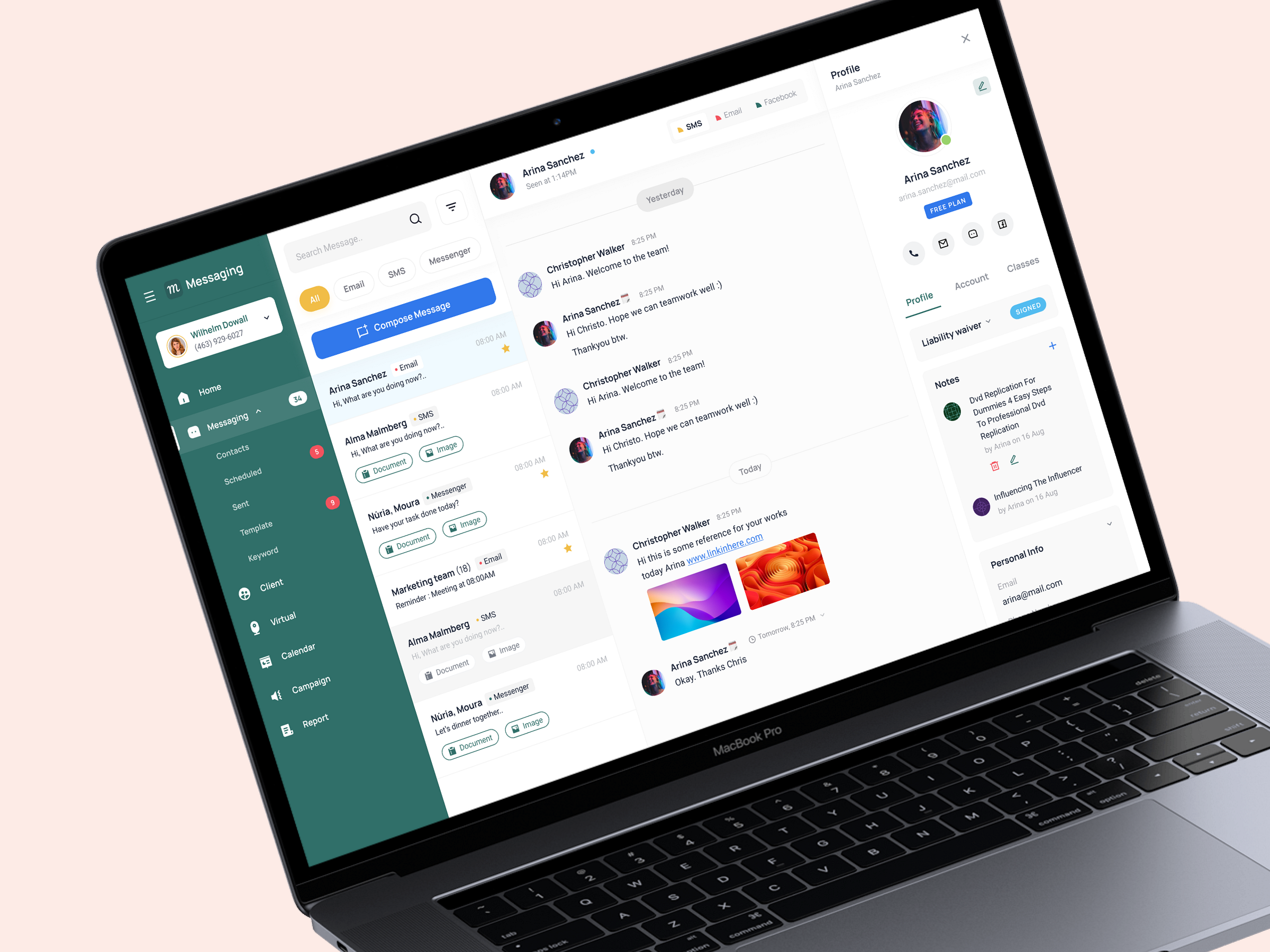 Bona's Debut! CRM Messaging Dashboard by Ozi Thohari for Bona. on Dribbble