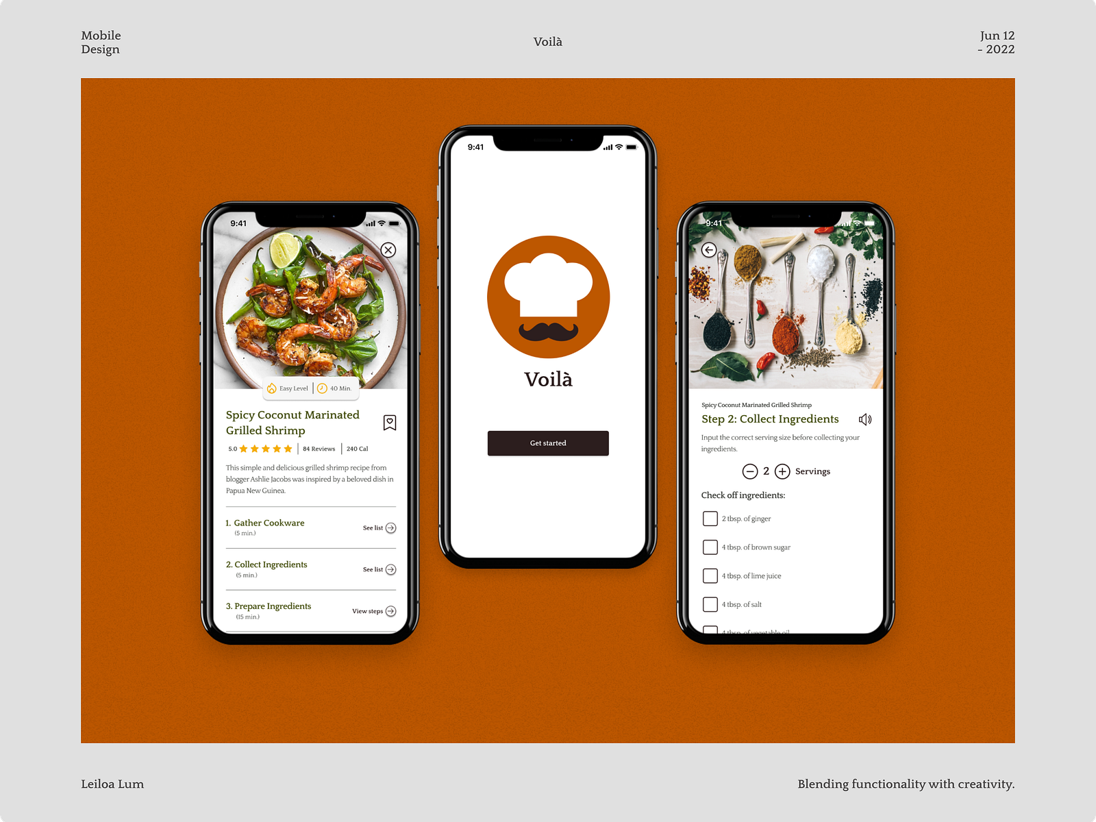 Voilà - Cooking App Design by Leiloa Lum on Dribbble