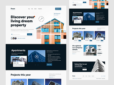 Dream- Real Estate landing page by FalconThought for FalconThought - UX ...