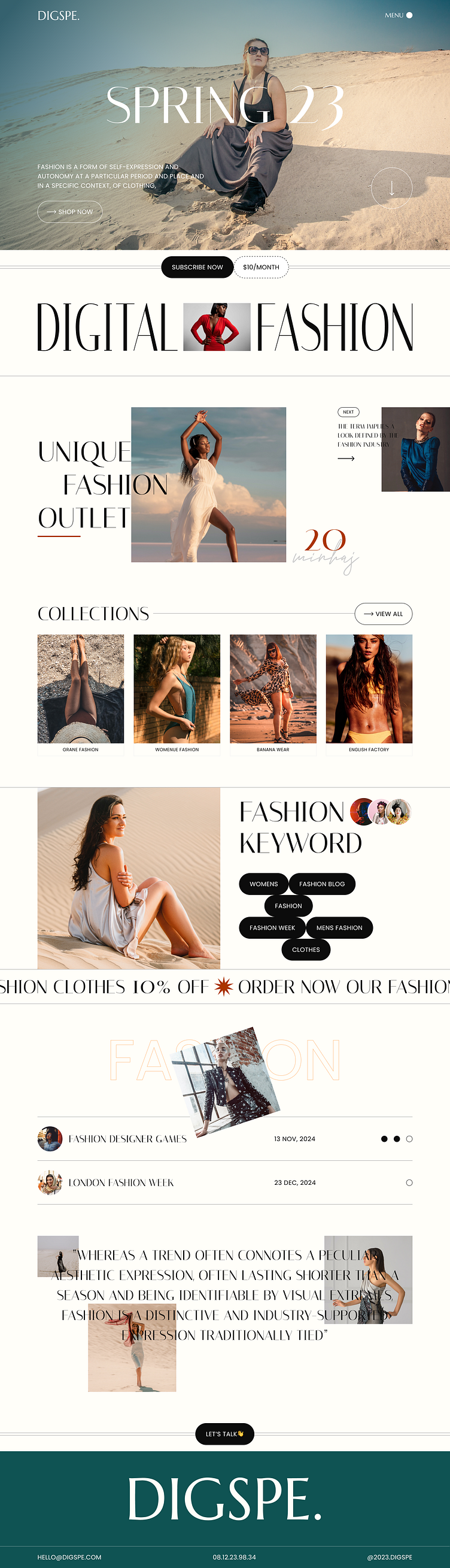 Fashion Landing Page Design by Minhaj Uddin on Dribbble