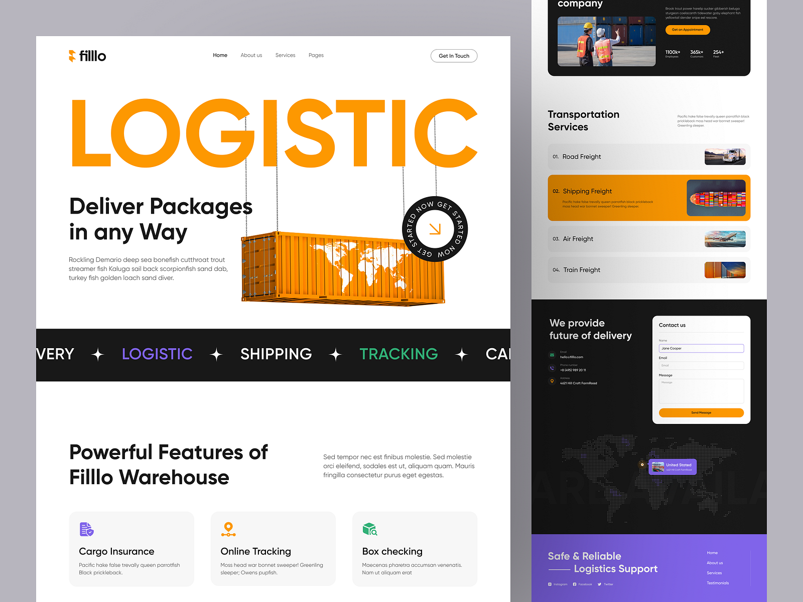 Logistics and transportation Website by Filllo - SaaS Design Agency on ...