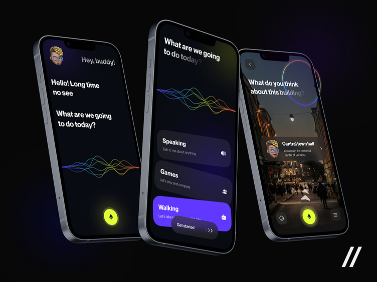 Voice assistant app by Purrweb UI/UX Agency on Dribbble