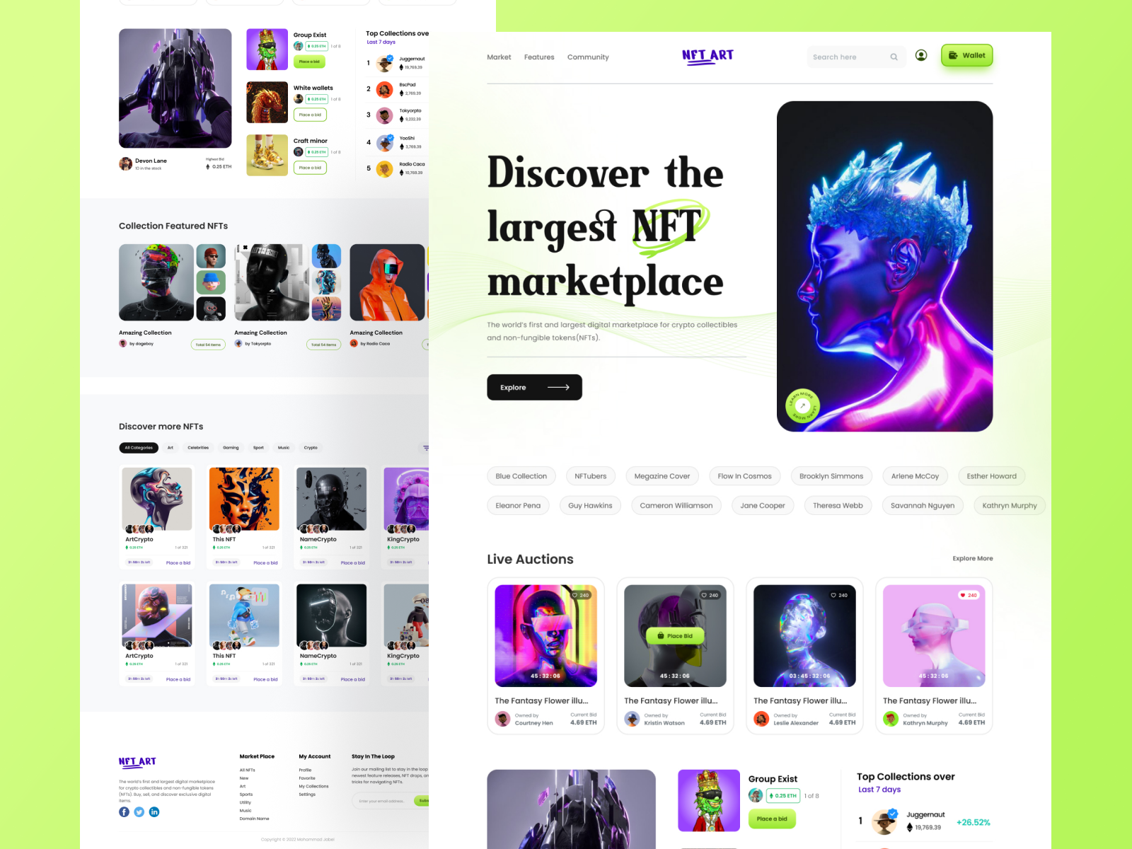 NFT Landing Page by Jabel | UIUX & Web Design on Dribbble