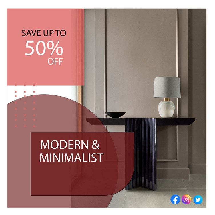 MODERN & MINIMALIST DISCOUNT POSTER by Janhavi Pawar on Dribbble